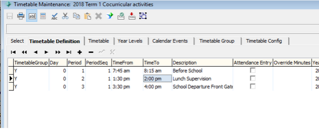Set up Yard Duty to display in Staff Timetable