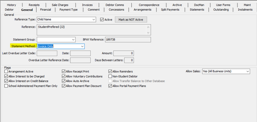 Create a Debtor Invoice for a single charge.