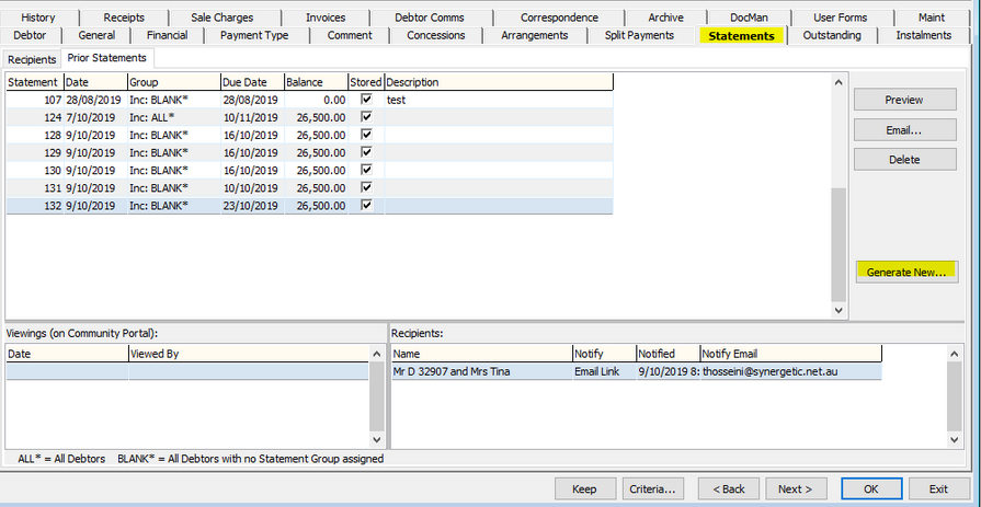 Create a Debtor Invoice for a single charge.