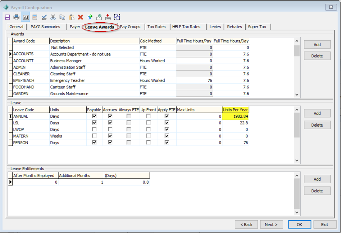 Leave Liability Report (PAYLVLI) Does Not Show Correct Rate Figure