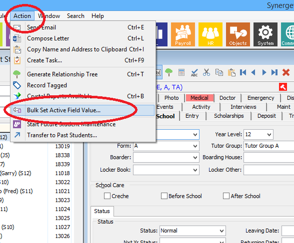 Bulk Set Active Value