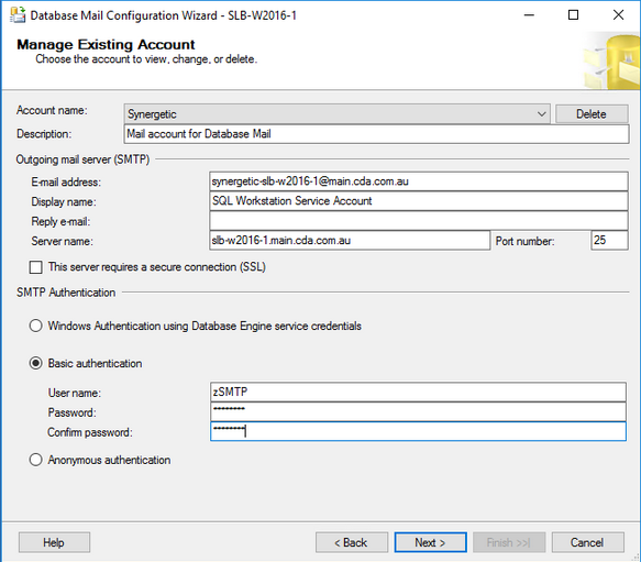 Email Service Configuration