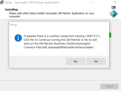 Install Database Patcher for Hotfix