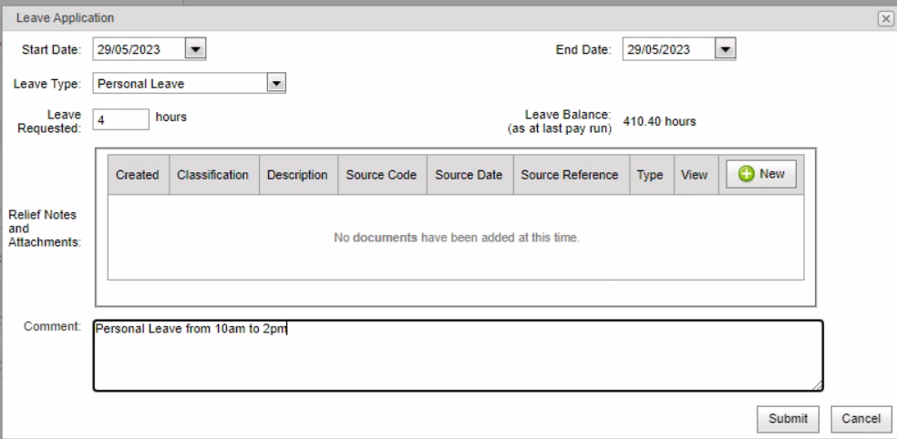 Online Leave Application