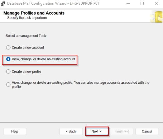 Database MailProfile