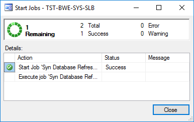 Test environment - refresh data from production environment