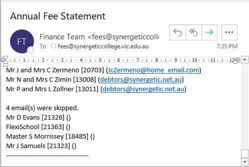 End of Year - Auto Tuition