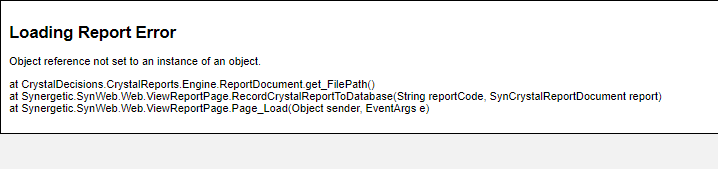 Crystal Reports Error Relating To Adobe Extension 